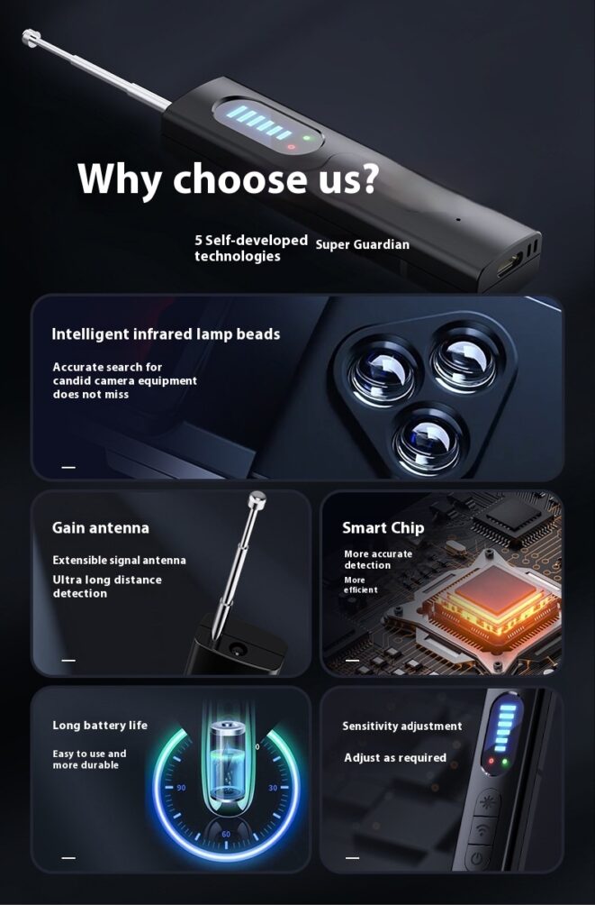 T15 Pro Camera & Bug Detector – Anti-Surveillance Privacy Protector